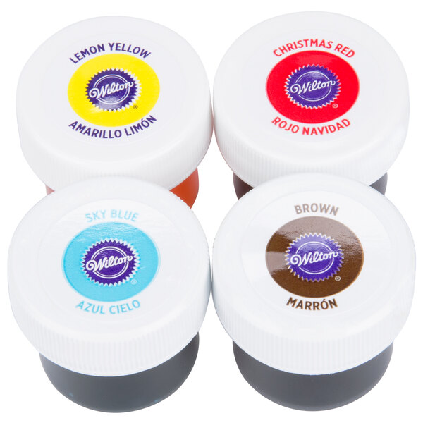 Wilton 601-5127 Primary Gel Food Coloring .5oz bottles - 4/Pack