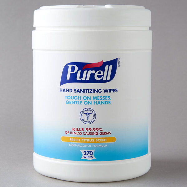 Purell® 270 Count Hand Sanitizing Wipes - 6/Case