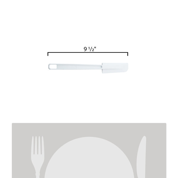 Tablecraft 1500 9 1/2" White Spatula