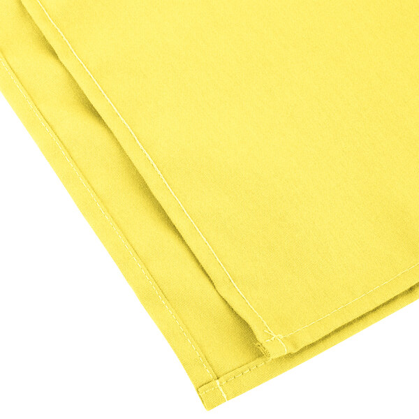 Intedge Yellow 100% Polyester Cloth Napkins, 22" x 22" - 12/Pack