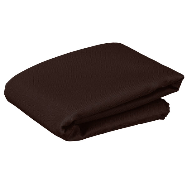 Intedge 36" x 36" Square Brown 100% Polyester Hemmed Cloth Table Cover