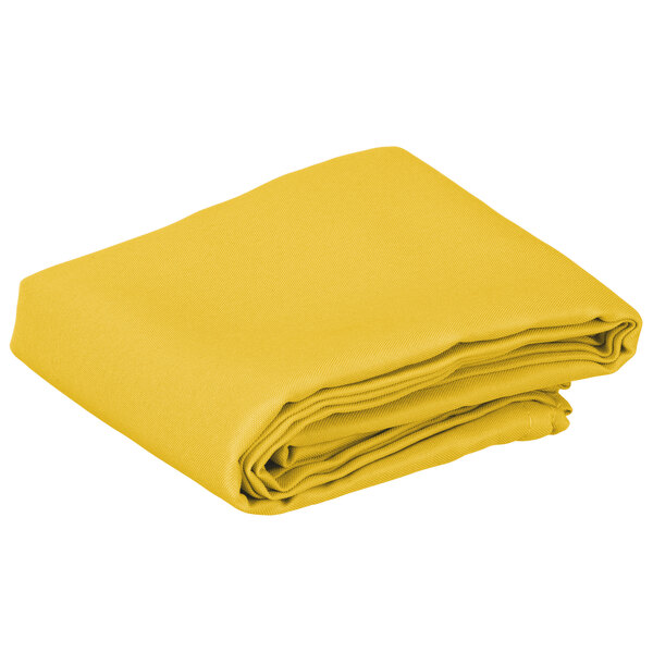 Intedge 45" x 45" Square Yellow 100% Polyester Hemmed Cloth Table Cover