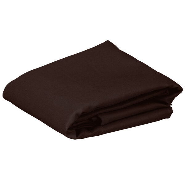Intedge 45" x 110" Rectangular Brown 100% Polyester Hemmed Cloth Table ...