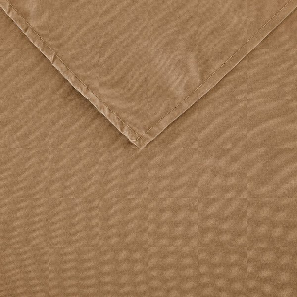 Intedge 36" x 36" Square Beige 100% Polyester Hemmed Cloth Table Cover