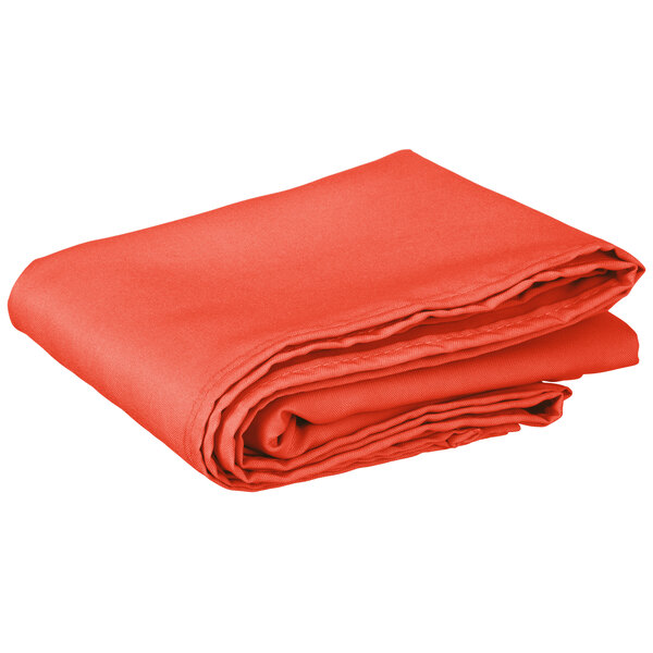 Intedge 54" x 54" Square Orange 100% Polyester Hemmed Cloth Table Cover