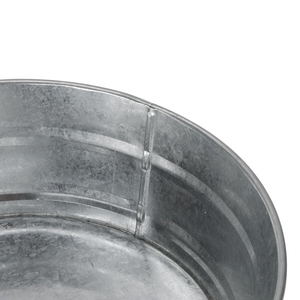Galvanized Tub | American Metalcraft MTUB10 10" x 3" Round Galvanized ...
