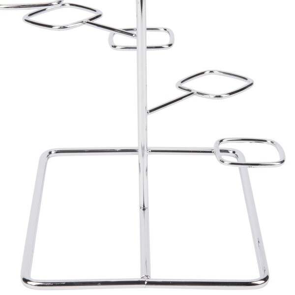 GET MTS-1496-CH Chrome Tower Dessert Shot Display Stand - 3/Case
