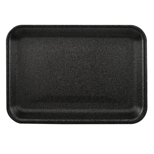 CKF 87803 (#2S) Black Foam Meat Tray 8 1/4" x 5 3/4" x 1/2" - 500/Case