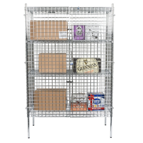 Regency NSF Chrome Wire Security Cage - 24" x 48" x 61"