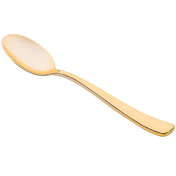 Fineline Golden Secrets 751 6 1/4" Gold Look Heavy Weight Plastic Spoon ...