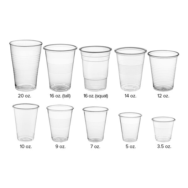Choice 7 oz. Translucent Thin Wall Plastic Cold Cup - 2,500/Case