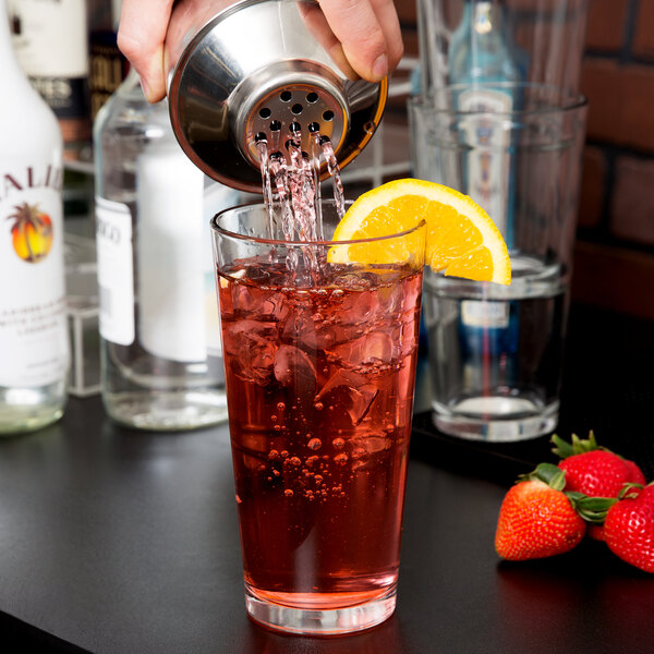 Libbey Restaurant Basics 22 oz. Customizable Rim Tempered Stackable Mixing Glass - 24/Case