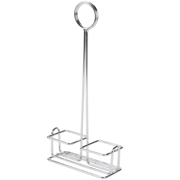 American Metalcraft WSPR3C Chrome Salt and Pepper Shaker Rack Round Top