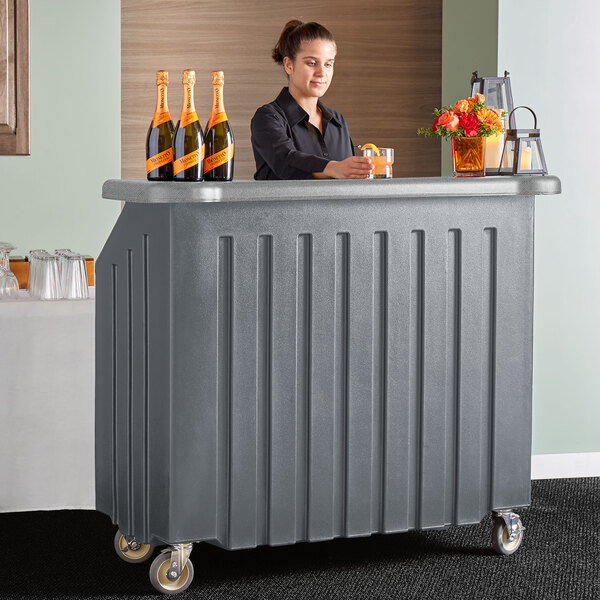 Cambro BAR540DS671 Granite Gray and Slate Gray Designer Series Cambar ...
