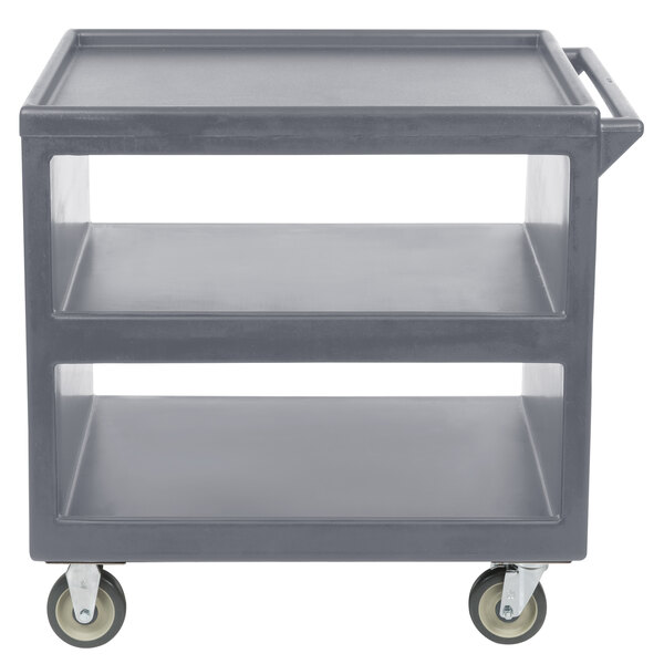 Cambro BC235 Granite Gray Three Shelf Service Cart - 37 1/4" x 21 1/2 ...