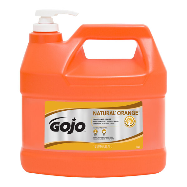 GOJO® 0945-04 1 Gallon Natural Orange Smooth Hand Cleaner - 4/Case