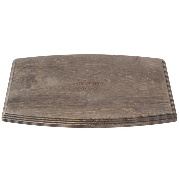 Lodge UCPU 14" x 10" Rectangular Wood Underliner with Walnut Finish