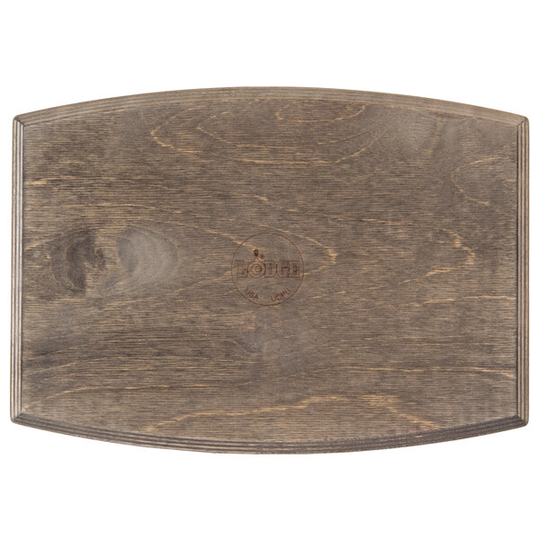 Lodge UCPU 14" x 10" Rectangular Wood Underliner with Walnut Finish