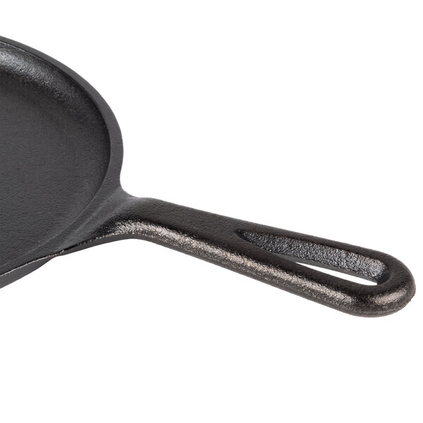 Lodge L6OG3 8" Round Pre-Seasoned Cast Iron Griddle with Handle