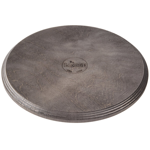 Lodge U7RP 11 1/4" Round Wood Underliner with Walnut Finish