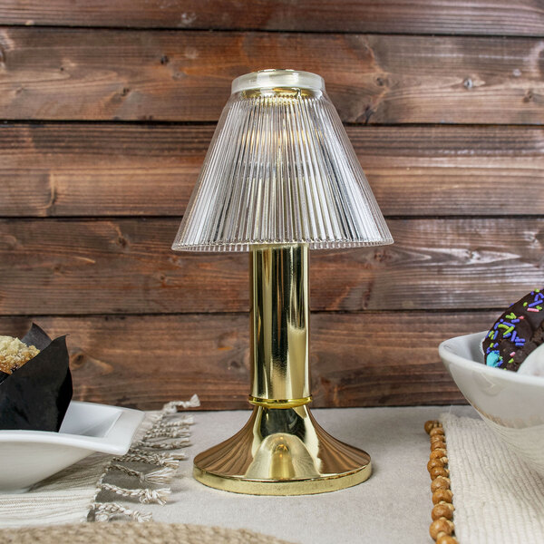 Sterno 85200 Paige Polished Brass Fine Dining Lamp Base