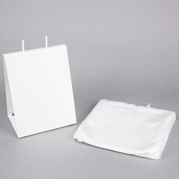 Choice Deli Saddle Bag Stand with Plain 8 1/2" x 8 1/2" Deli Bags ...