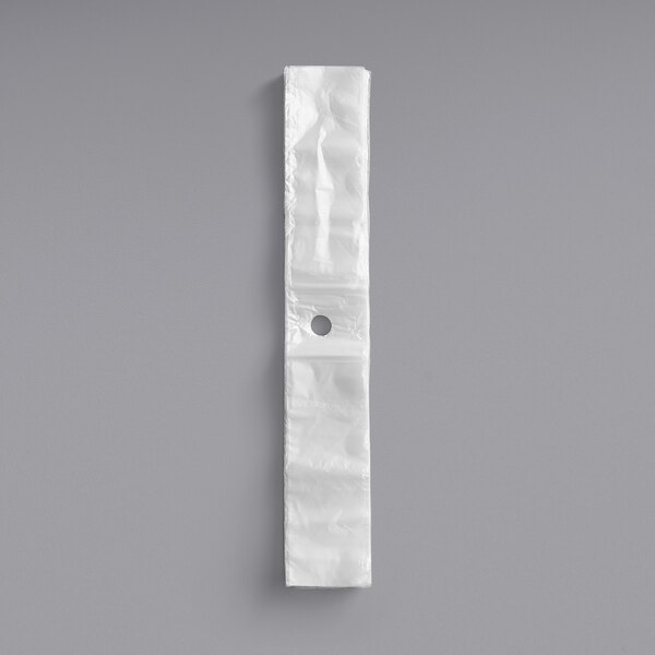 Choice Deli Saddle Bag Stand with Plain 3 1/2" x 10" Deli Bags - Flip Top