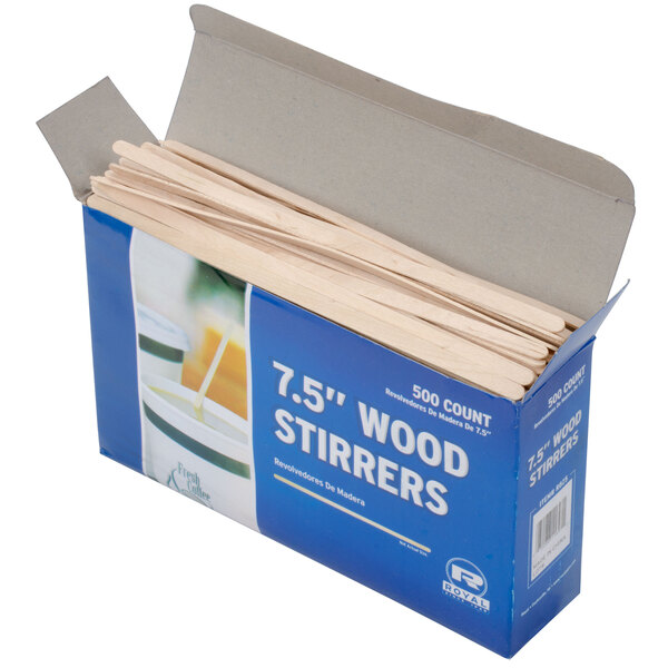 Royal Paper Eco-Friendly Wood Coffee Stirrer (500/Pack)