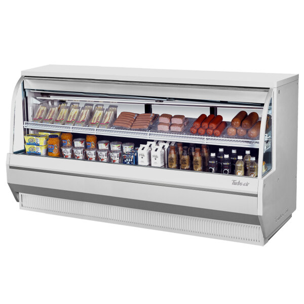 Meat Display Case: Turbo Air TCDD-96L-W-N 96" White Low Profile Curved ...