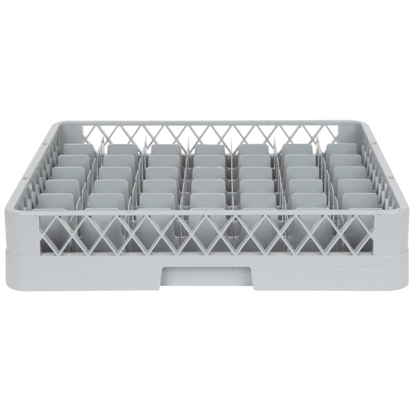 Noble Products 49-Compartment Gray Full-Size Glass Rack - 19 3/8" x 19 ...