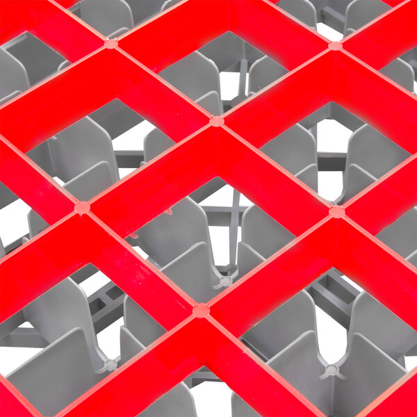 Noble Products 49-Compartment Gray Full-Size Glass Rack with 1 Red ...