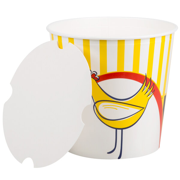 Chicken Bucket with Lid, Paper, 170 oz. - 120/Case
