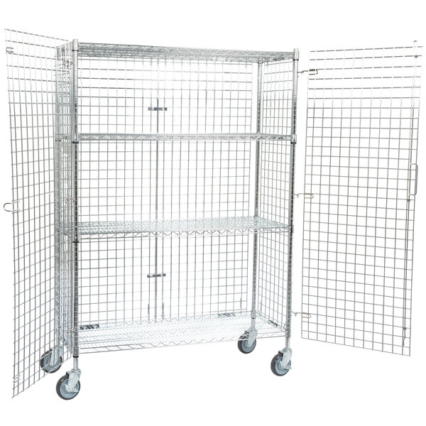 Regency NSF Mobile Chrome Wire Security Cage Kit - 18" x 48" x 69"