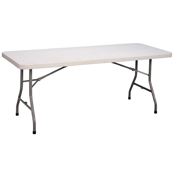 Correll Economy Folding Table, 30" x 72" Blow-Molded Plastic, Granite ...