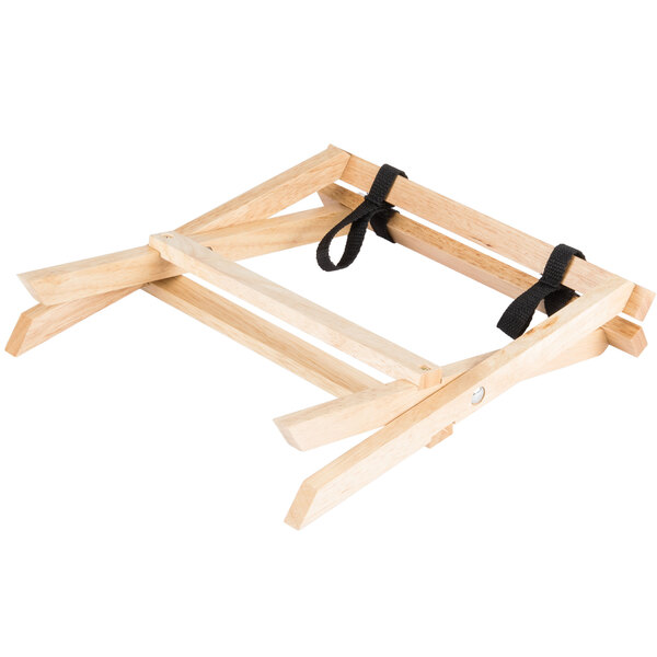 Tablecraft RTT21N 9 1/4" Mini Table Tray Stand with Natural Finish