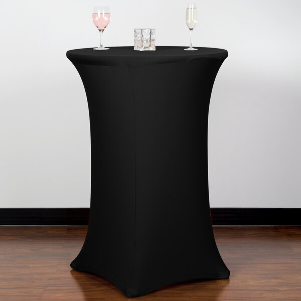 Snap Drape CN420CT3042014 Contour Cover 30" Round Black Bar Height 4 ...