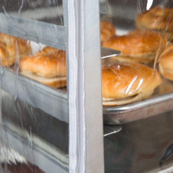 Regency 63" Clear 8 Mil Full-Size Plastic Bun Pan Rack Cover with 3 Zippers