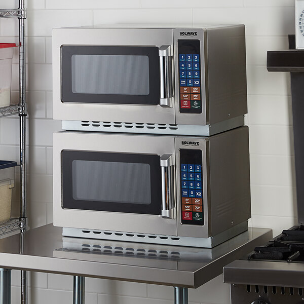 Solwave 1000W Stackable Commercial Microwave with Large 1.2 cu. ft ...