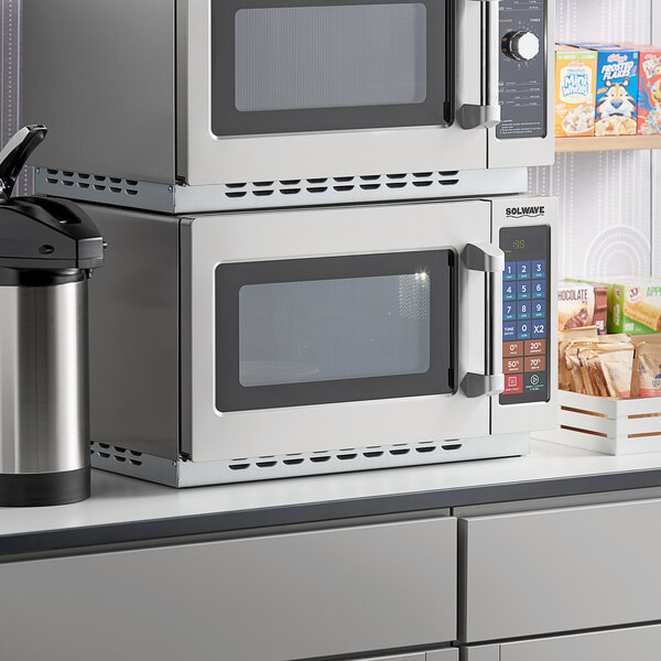 Solwave 1000W Stackable Commercial Microwave with Large 1.2 cu. ft ...