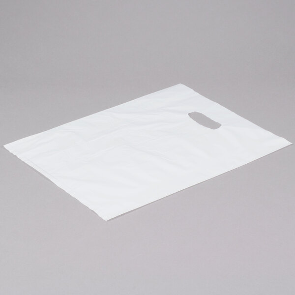 Choice 12" x 15" 1.5 Mil White Unprinted Extra Heavy-Duty Plastic ...