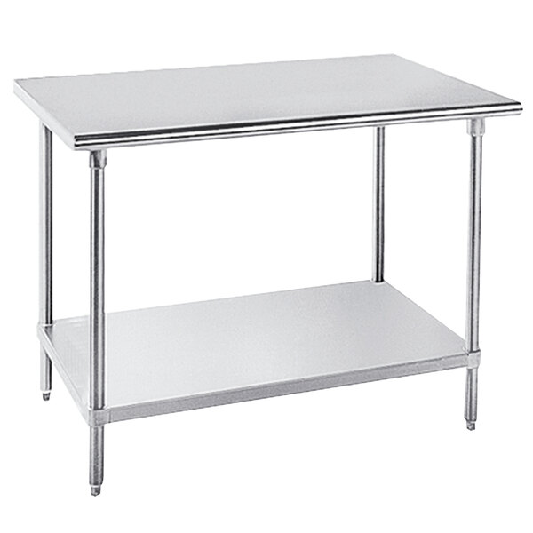 Advance Tabco MSLAG-366-X Stainless Steel Work Table with Undershelf ...