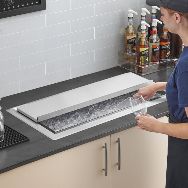 Regency 18" x 36" Stainless Steel Drop-In Ice Bin