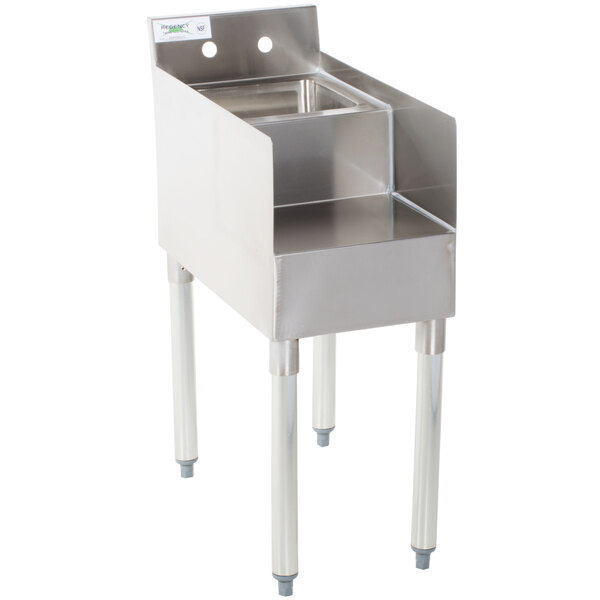 Regency 12" x 23" Stainless Steel Blender Station with Dump Sink