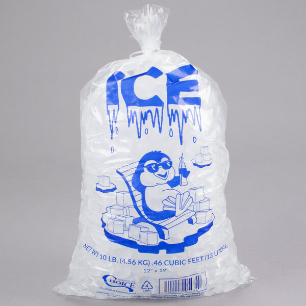 10 lb. Ice Bags - Clear, Wicketed | 1000/Case
