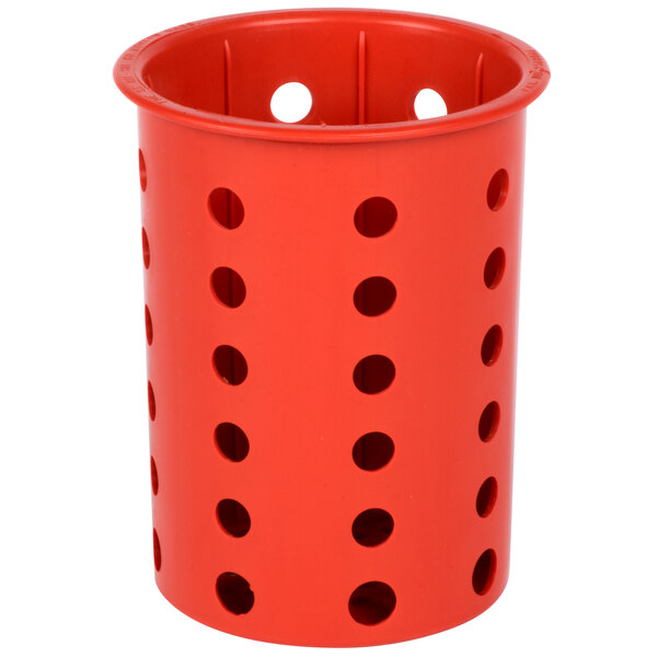 Steril-Sil RP-25-RED Red Perforated Plastic Flatware Cylinder