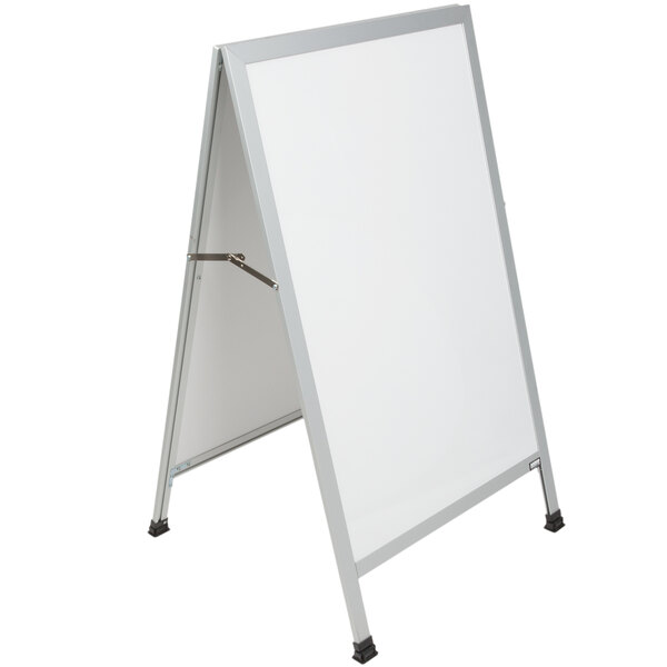 Aarco AA-5 42" x 24" Aluminum A-Frame Sign Board with White Marker Board