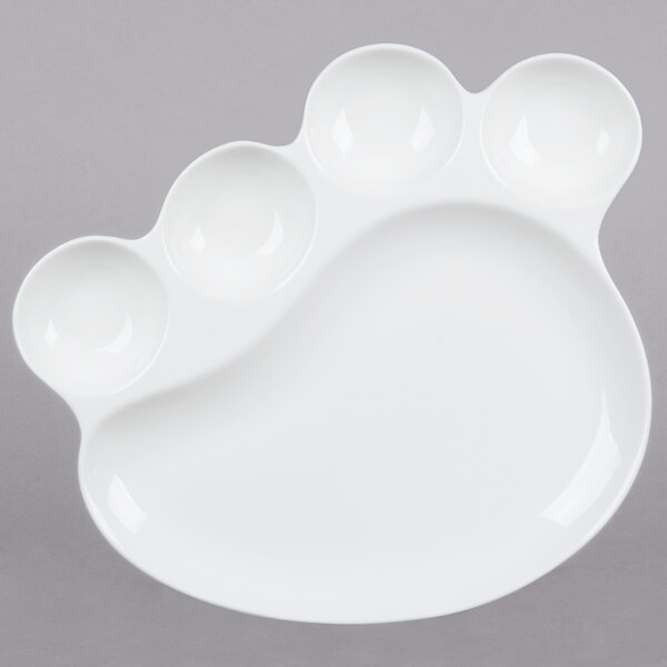 American Metalcraft Prestige CSP4 5 Compartment Porcelain Plate