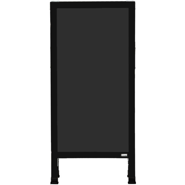 Aarco BA-3B 42" x 18" Black Aluminum A-Frame Sign Board with Black ...