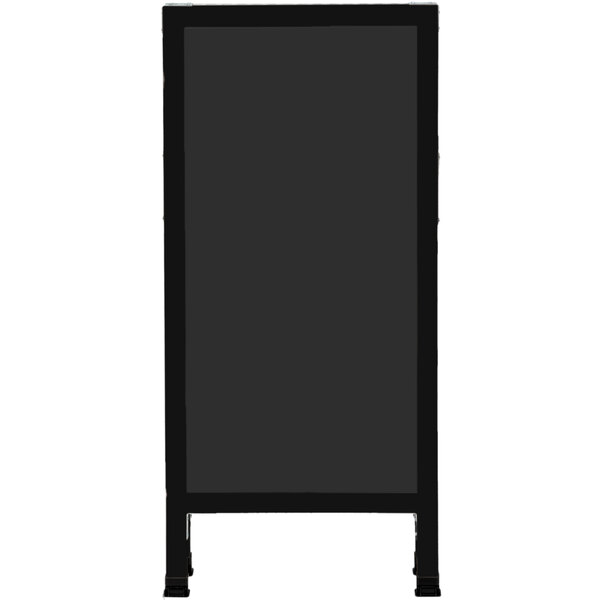 Aarco BA-3B 42" x 18" Black Aluminum A-Frame Sign Board with Black ...