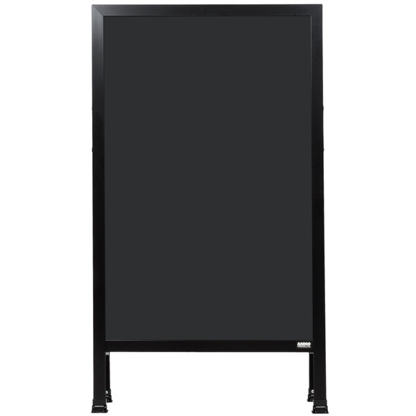 Aarco BA-1B 42" x 24" Black Aluminum A-Frame Sign Board with Black ...
